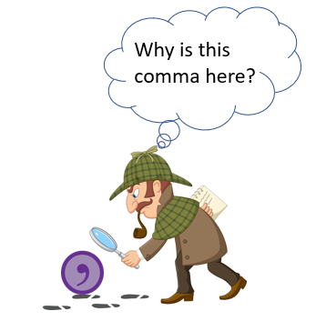 Inductive Grammar: Why are there commas in these sentences? Here are ...
