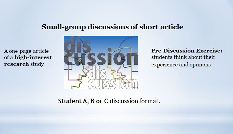 Stimulating Small-Group Discussion Activity 1: Which Is More Effective ...