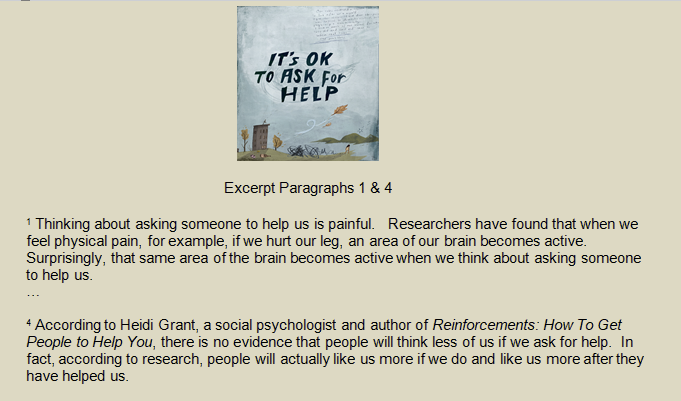 5th Free ESL Reading Unit. Why It’s Hard to Ask People to Help You ...