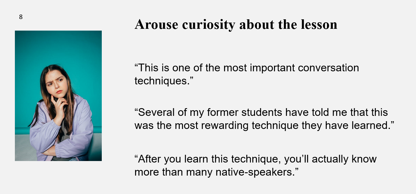 Introducing any ESL Lesson: FIVE Effective Ways | Common Sense Teaching ESL